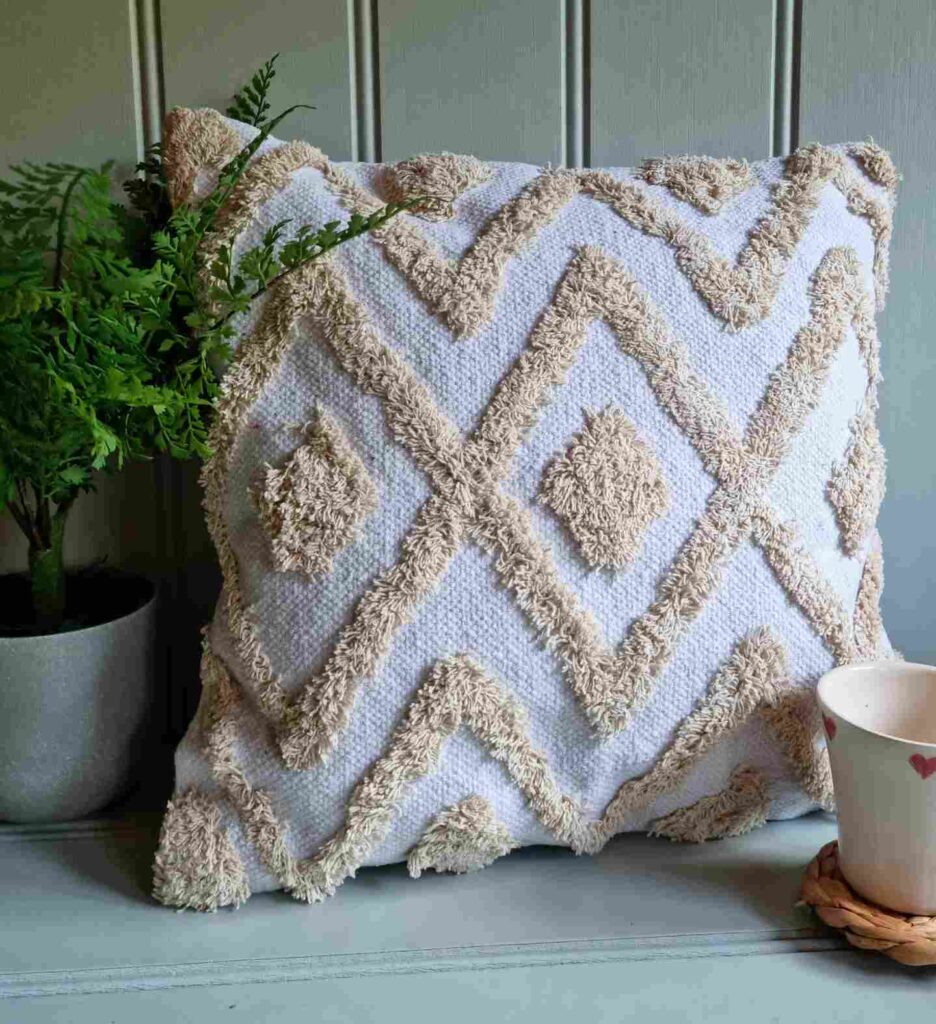 Bianca tufted Scandi boho cotton cushion - Scandinavian boutique ...