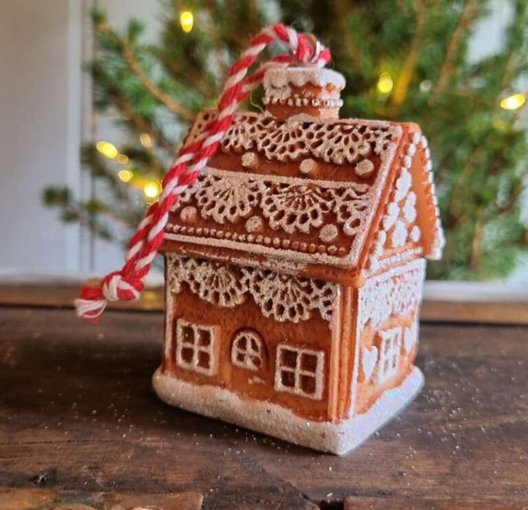 Nordic 3D gingerbread house Christmas decoration by Gisela Graham ...