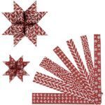 Danish woven paper Christmas star strips (stjernestrimler) in red ...