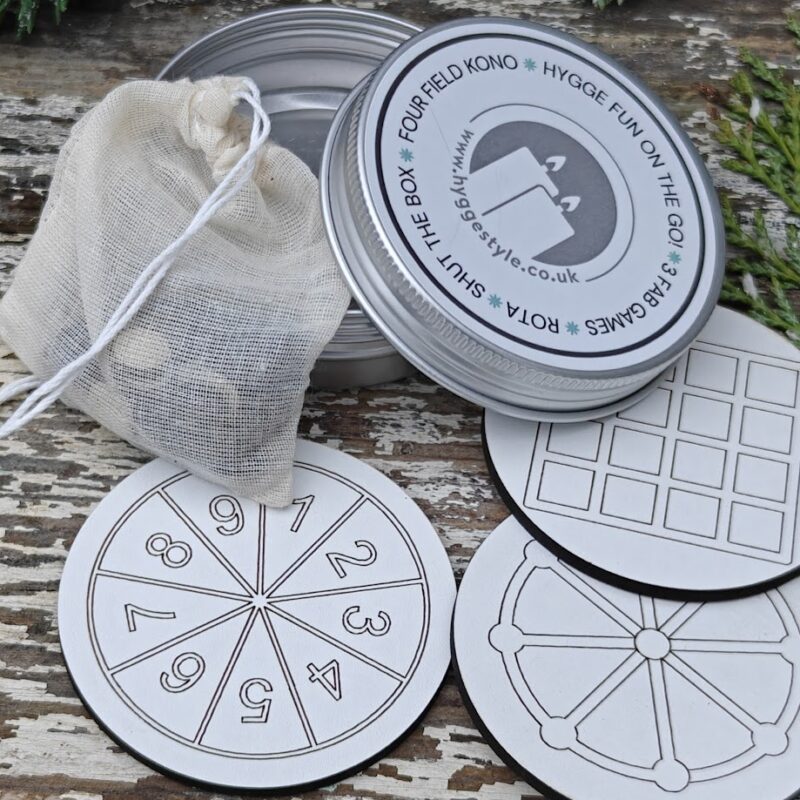 Hyggestyle Hygge Games - Mini three board games compendium in a tin ...